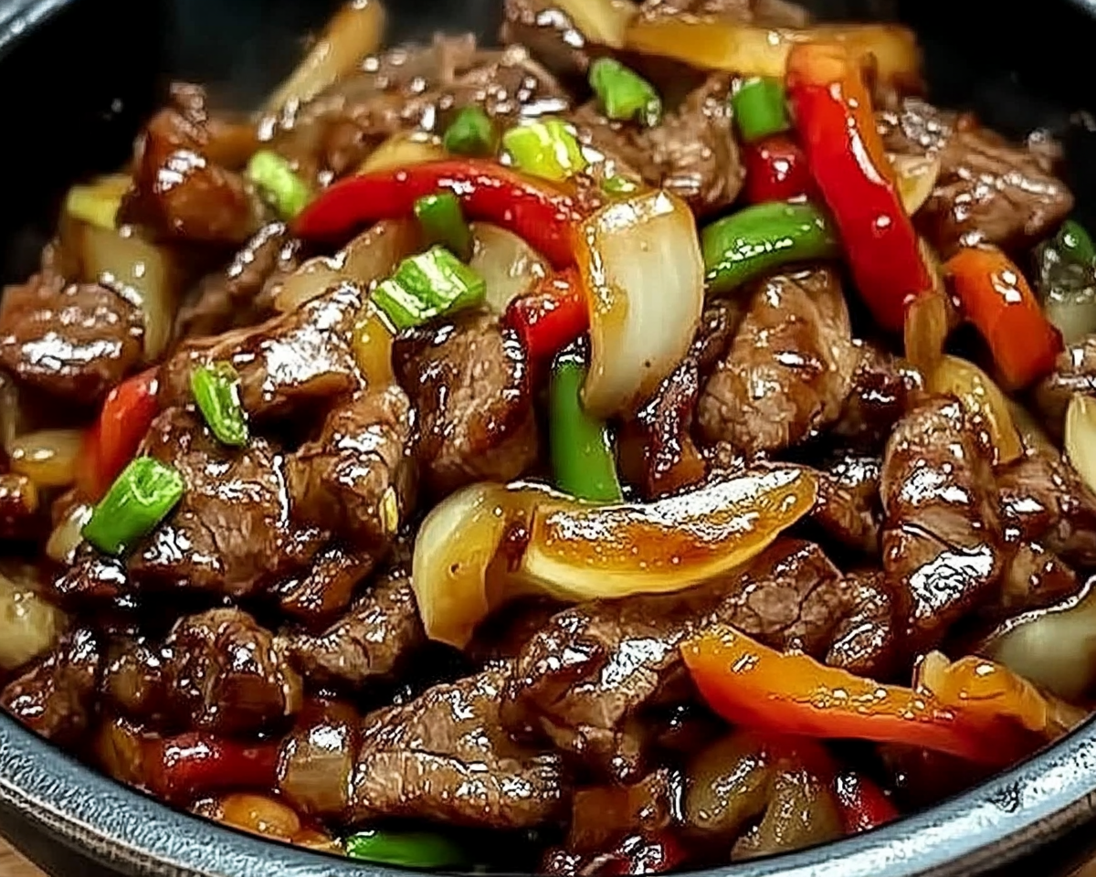 Easy Chinese Pepper Steak with Onions Recipe